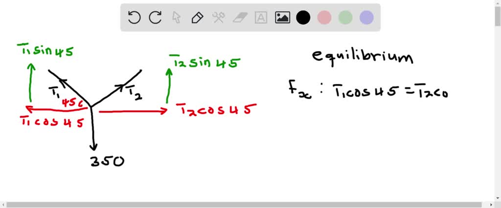 SOLVED: a 350 sign is suspended by ropes as shown. find the tension in ...