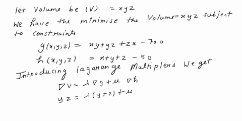 [GET ANSWER] find the maximum and minimum volumes of a rectangular box ...