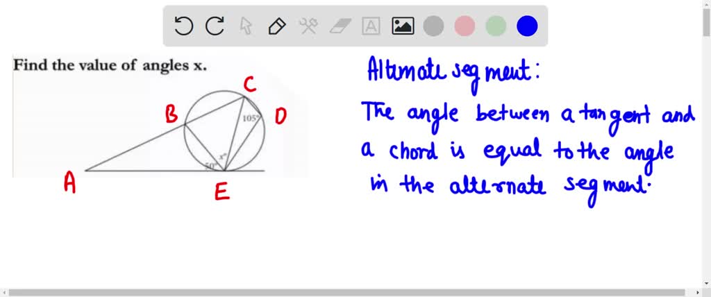 SOLVED: Find the value of x in an inscribed triangle. CIRCLE PROPERTIES ...