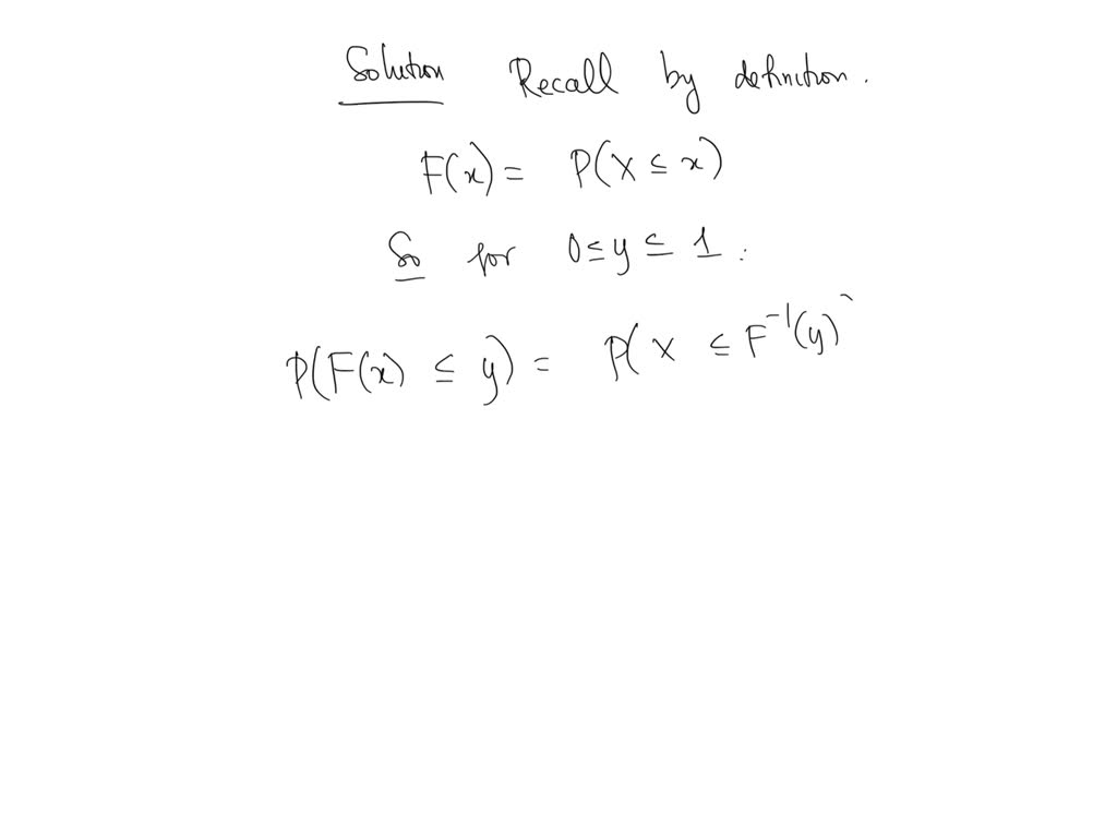 Theorem 1 (Probability Integral Transformation). Let X be an RV with a ...