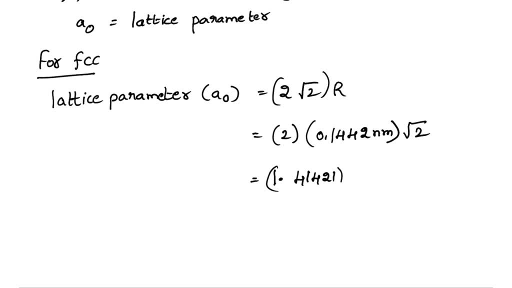 SOLVED: Chapter 03, Problem 3.63 Using appropriate data in Table 3.1, compute the interplanar ...