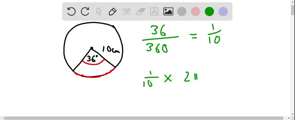 SOLVED: In a circle of radius 30 inches, a central angle of 35° will ...