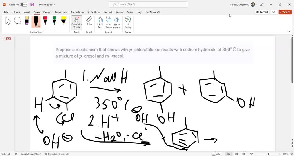 SOLVED: 7,.(I1 points) Propose mechanism that shows why p-chlorotoluene ...