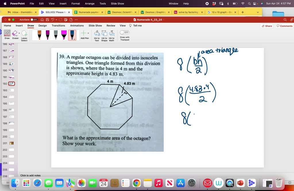 SOLVED: 'Need help on this question 39 2 39. A regular octagon can be ...