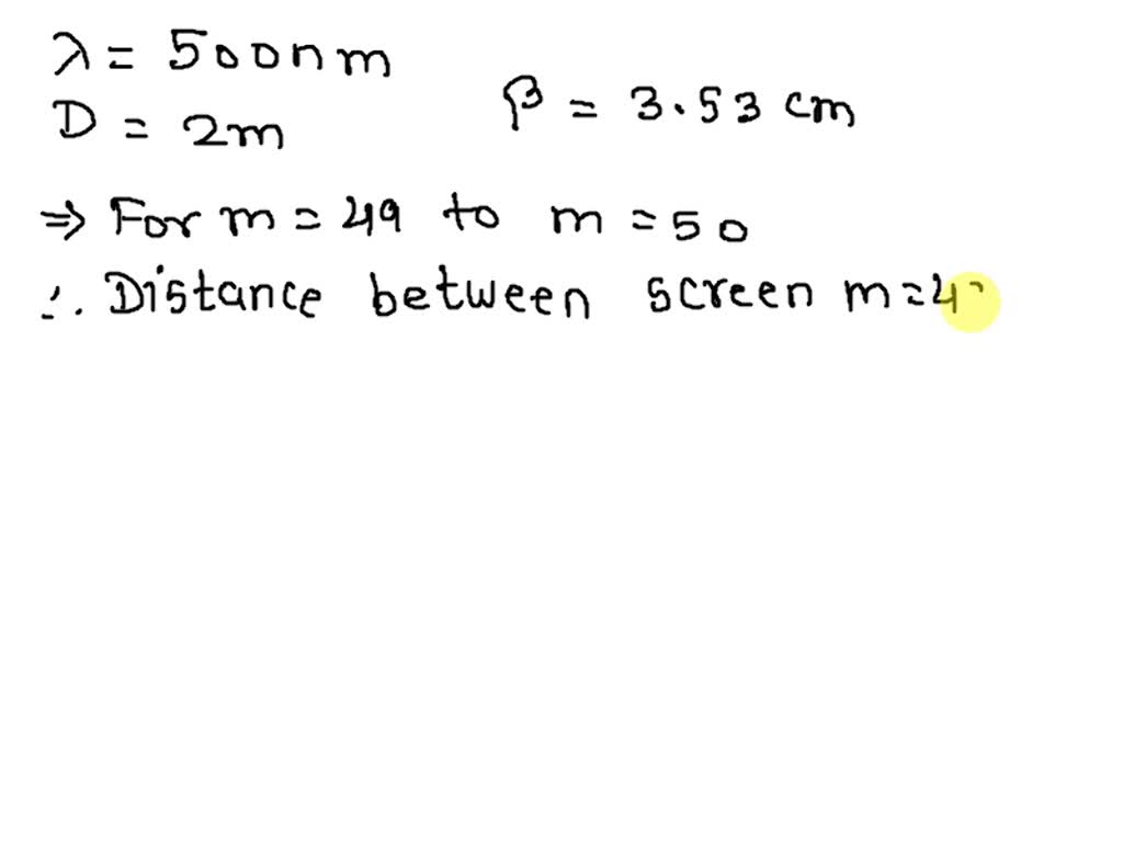 SOLVED: Coherent light of wavelength 500 nm is incident on two very ...