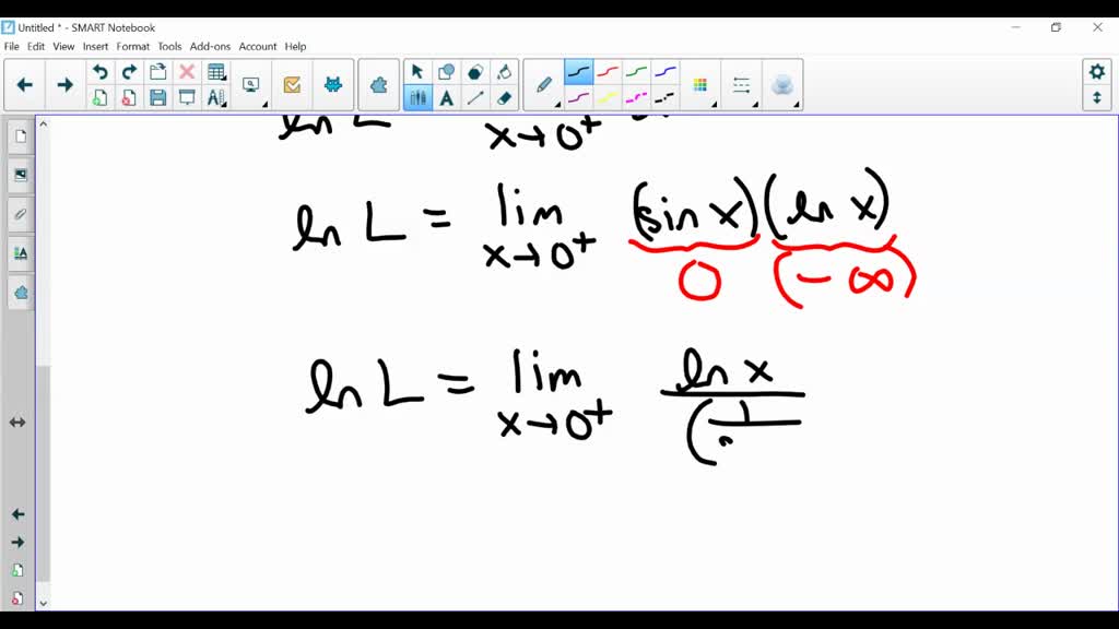 SOLVED: The limit below is of the indeterminate form 0deg . Find the ...