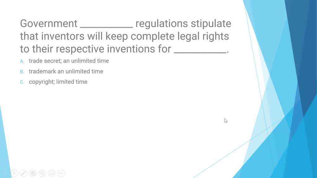 SOLVED: Government regulations specify that inventors will maintain ...