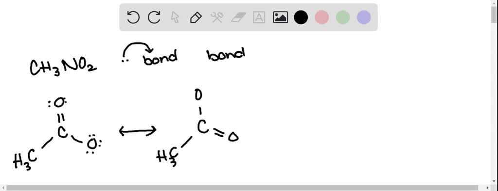SOLVED: Add curved arrows to both resonance structures of nitromethane ...