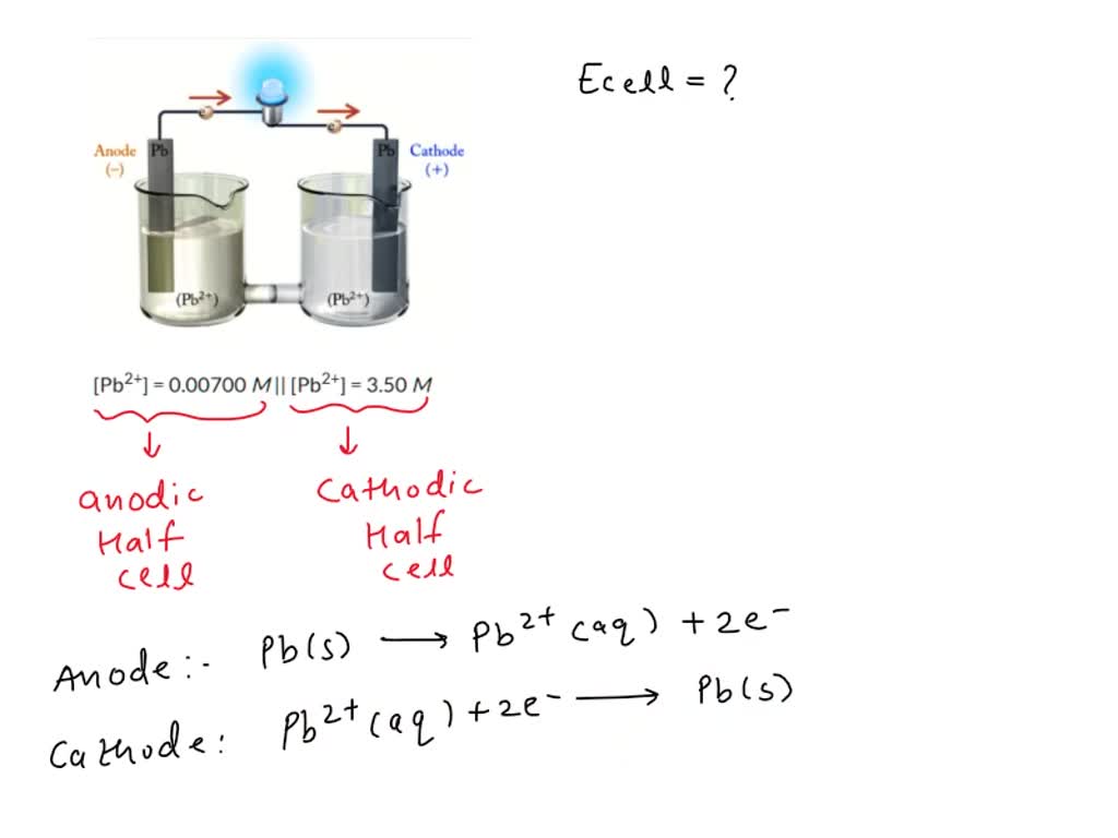 Solved Calculate Cell Potential For A Concentration Cell Calculate