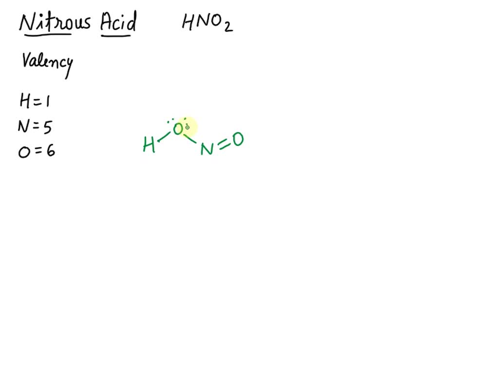 SOLVED: Nitrous acid, HNO2