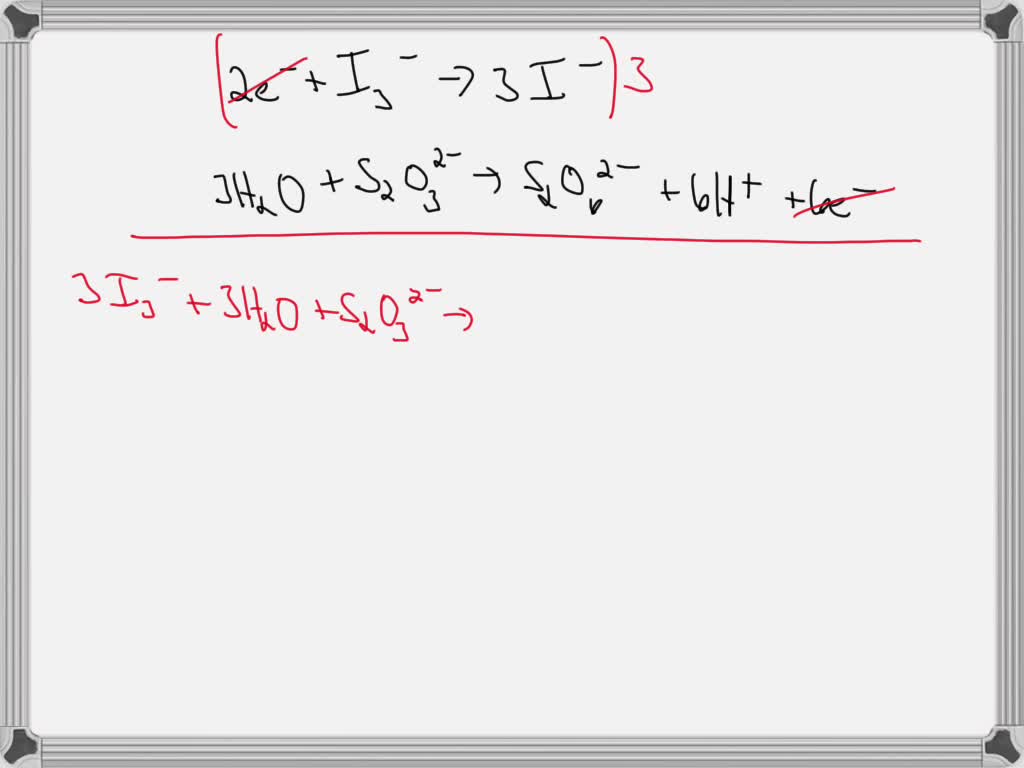 SOLVED: the content of a solution of I3- ions can be determined by ...
