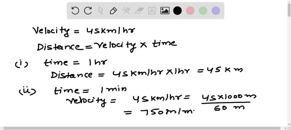 SOLVED: . A train is moving with a velocity of 45km/hr. Calculate the ...