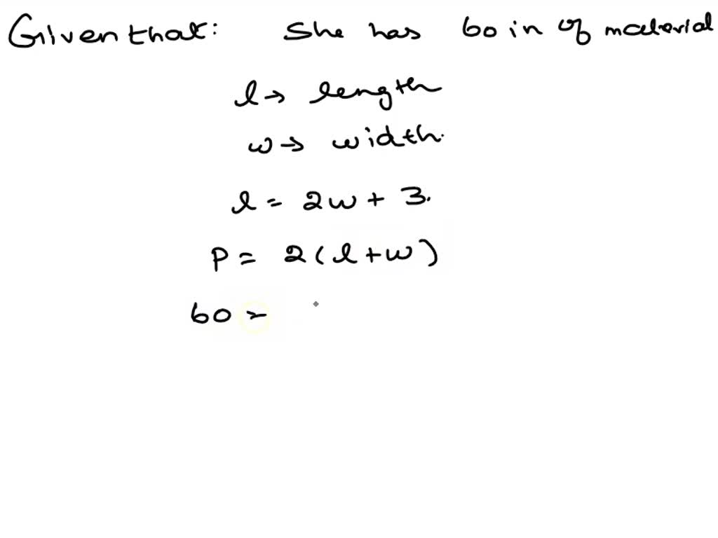 Katie wants to create a rectangular frame for a picture. She has 60 ...