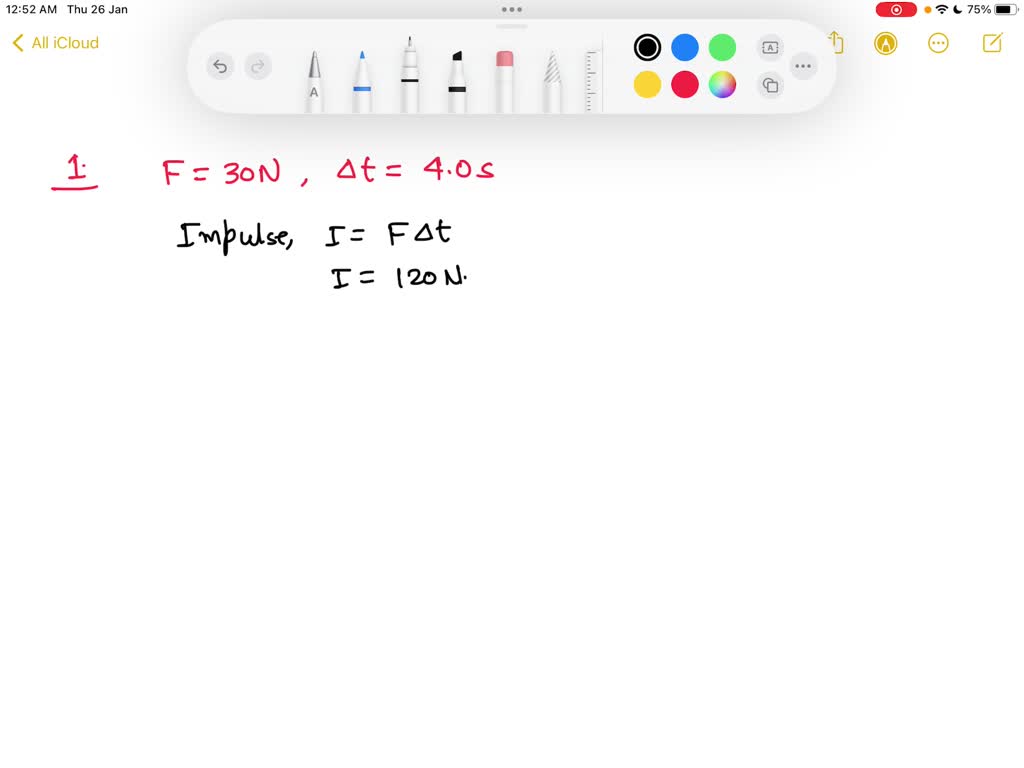 SOLVED: A large amount of force acting on an object for a short ...