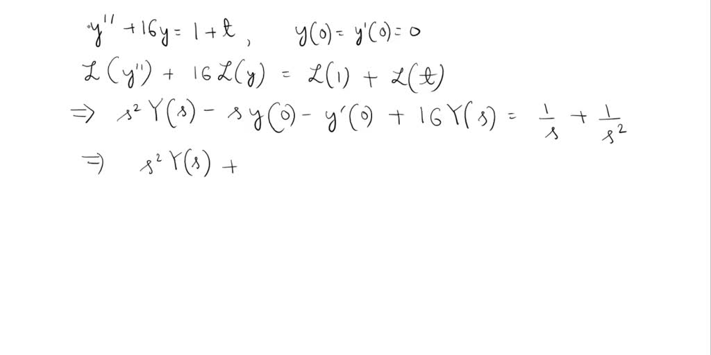 SOLVED: (10 points)Consider the following initial value problem 4t,0t8 y+25y= 32,t>8 y0=0v0=0 ...
