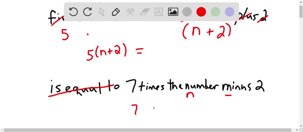 SOLVED: Three times the sum of some number plus 2 is equal to 7 times ...