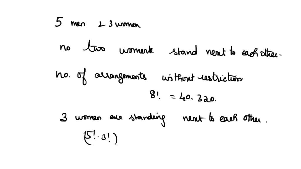 SOLVED: In how many ways can they be arranged male and female together? SOLVED: In how many ways can they be arranged male and female together?