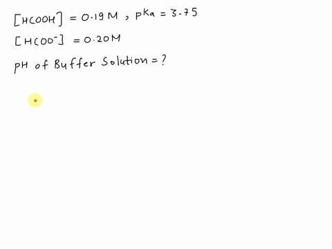 A formic acid buffer solution contains 0.19 M HCOOH and 0.20...