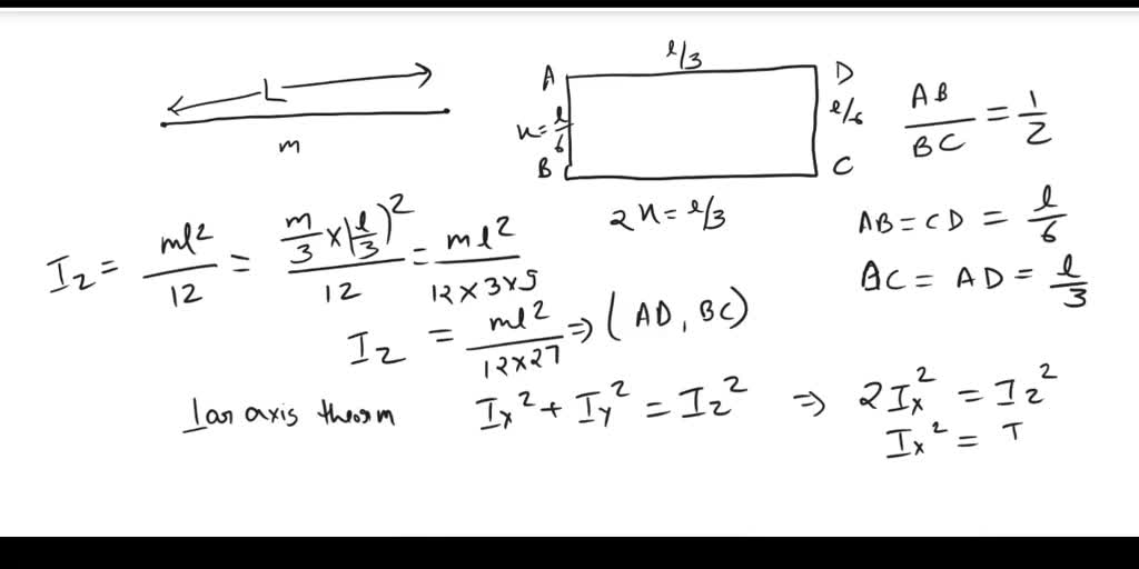 SOLVED: A uniform thin wire of length 'l' and mass 'm' is bent to form ...