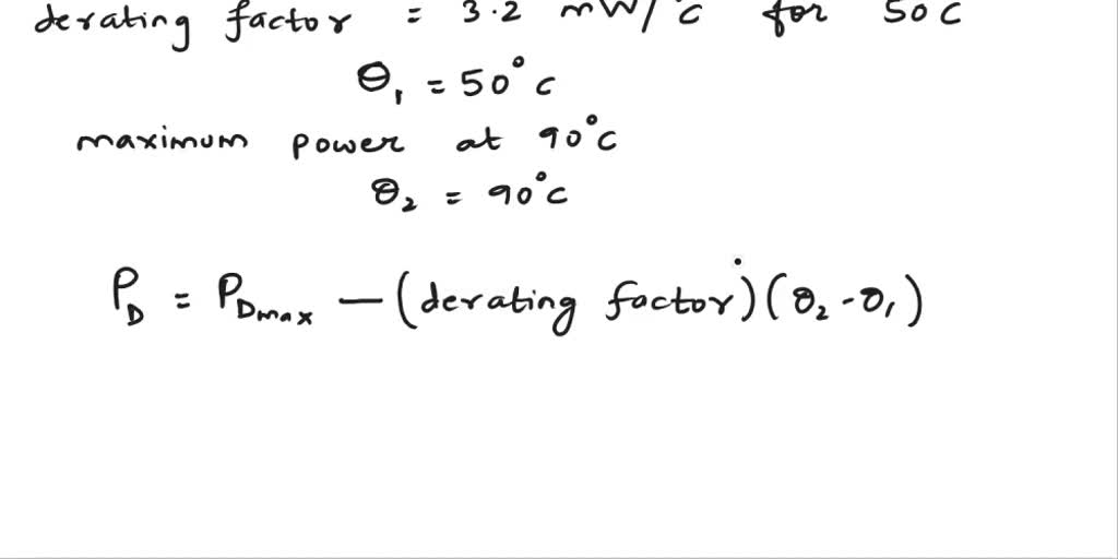 SOLVED: A certain zener diode has a maximum power rating of 400mW and a derating factor of 3.2mW ...
