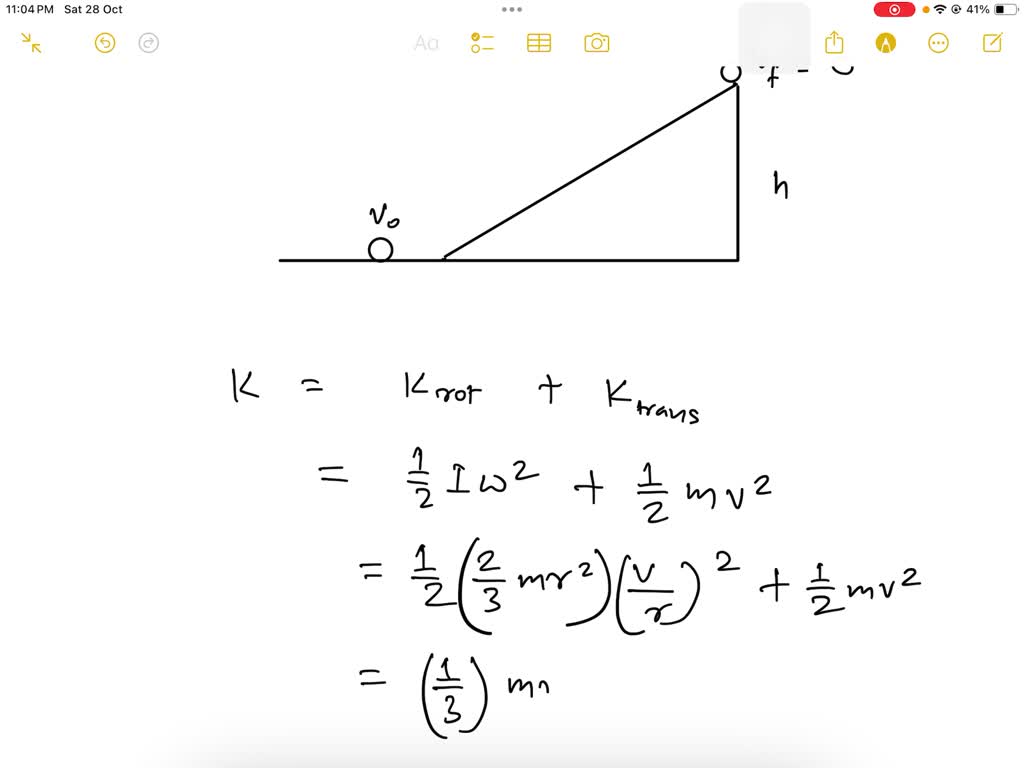 SOLVED: A spherical shell is rolling along a flat horizontal plane with ...