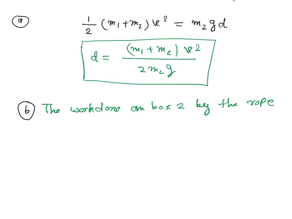 In the figure below, the two boxes are initially moving with a speed V ...