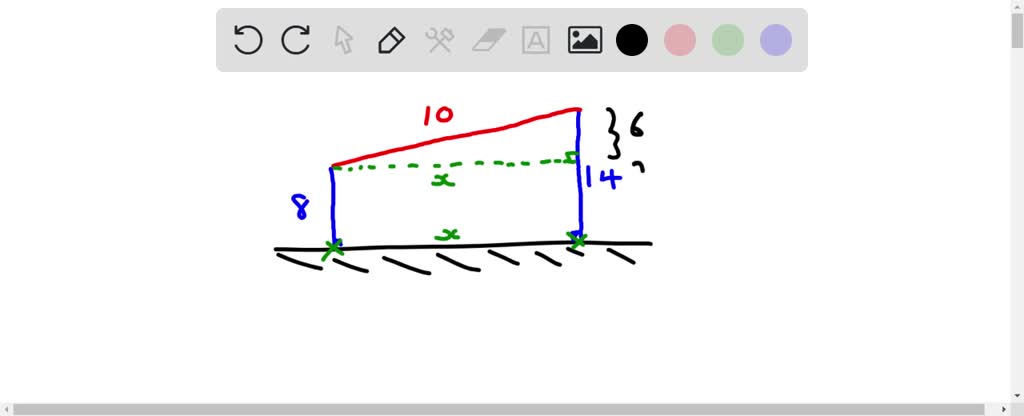 SOLVED: Two poles of 8m and 14m stand upright on a plane ground. If the ...