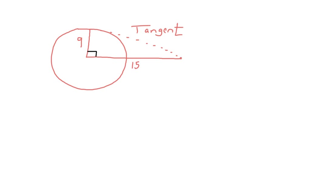 SOLVED: Calculate the length of tangent from a point 15 CM Away from ...