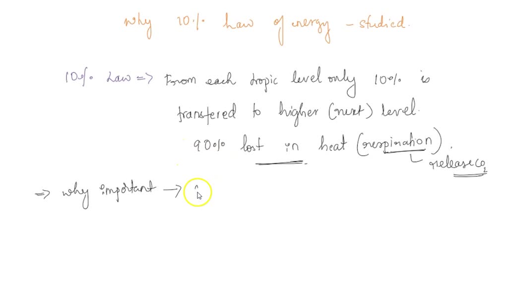 SOLVED: The 10% rule of energy transfer between trophic levels must be ...