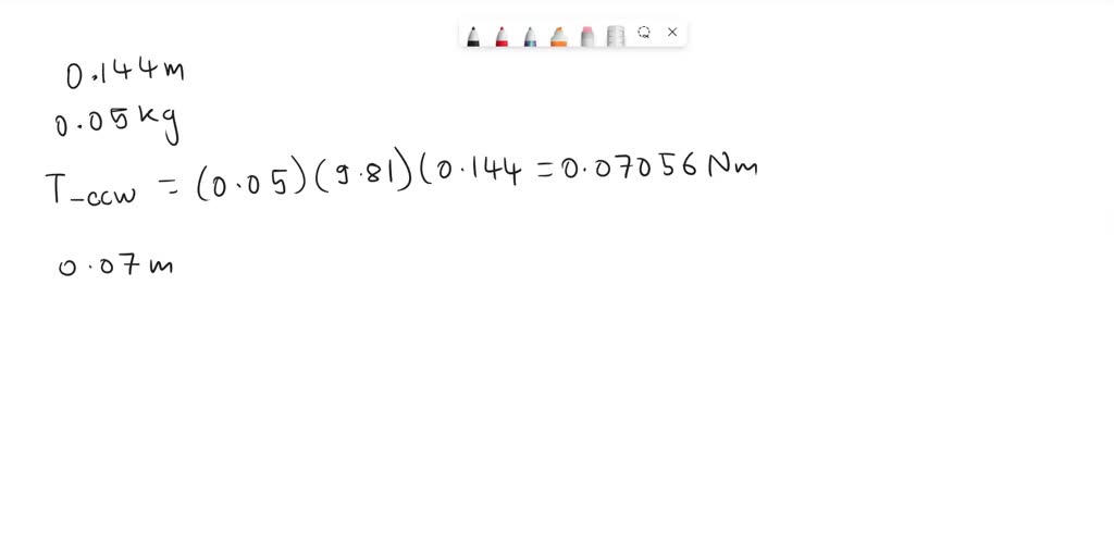 SOLVED: Student Name: Calo Dat- Report on Laboratory Experiment: Rotational Equilibrium Part I ...