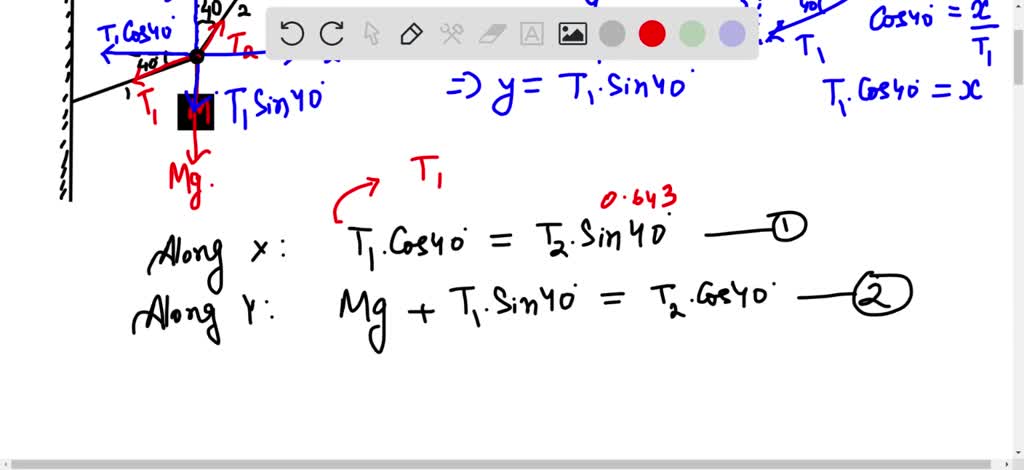 SOLVED: As shown below, if M=5.50 kg, what is the tension in string 1?