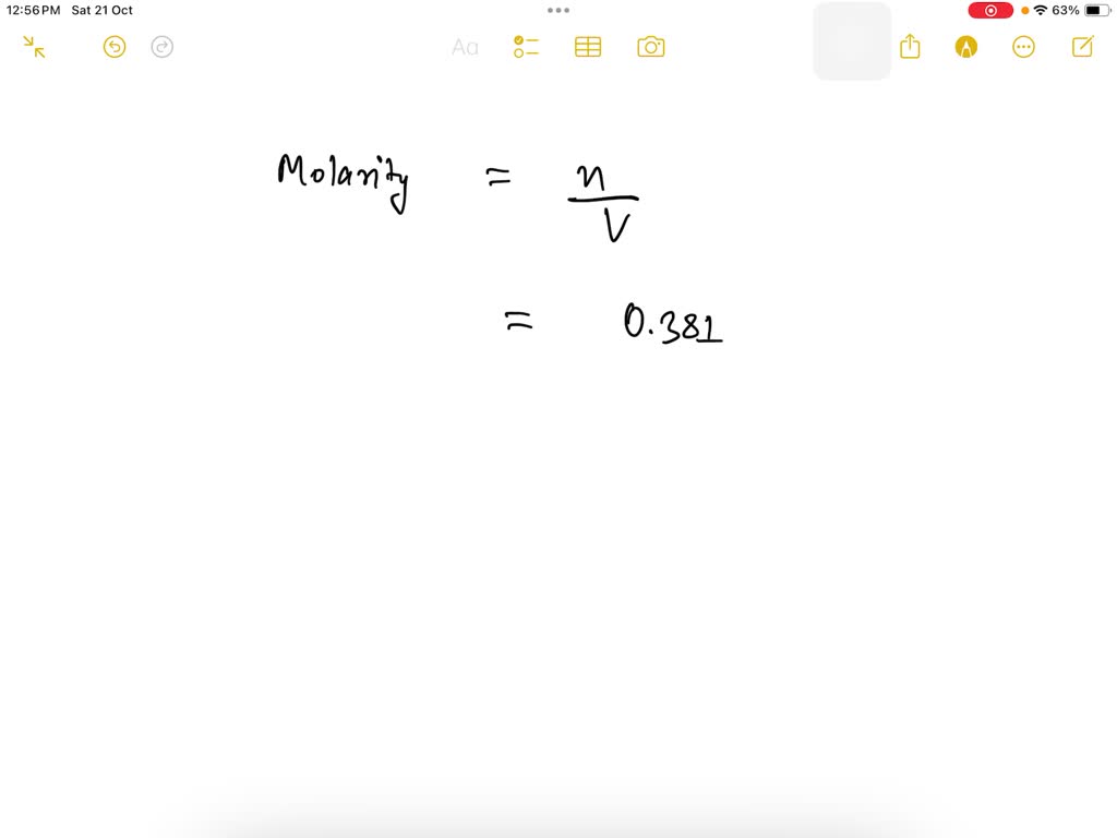 What is the molarity (i.e., molar concentration) of a solution prepared ...