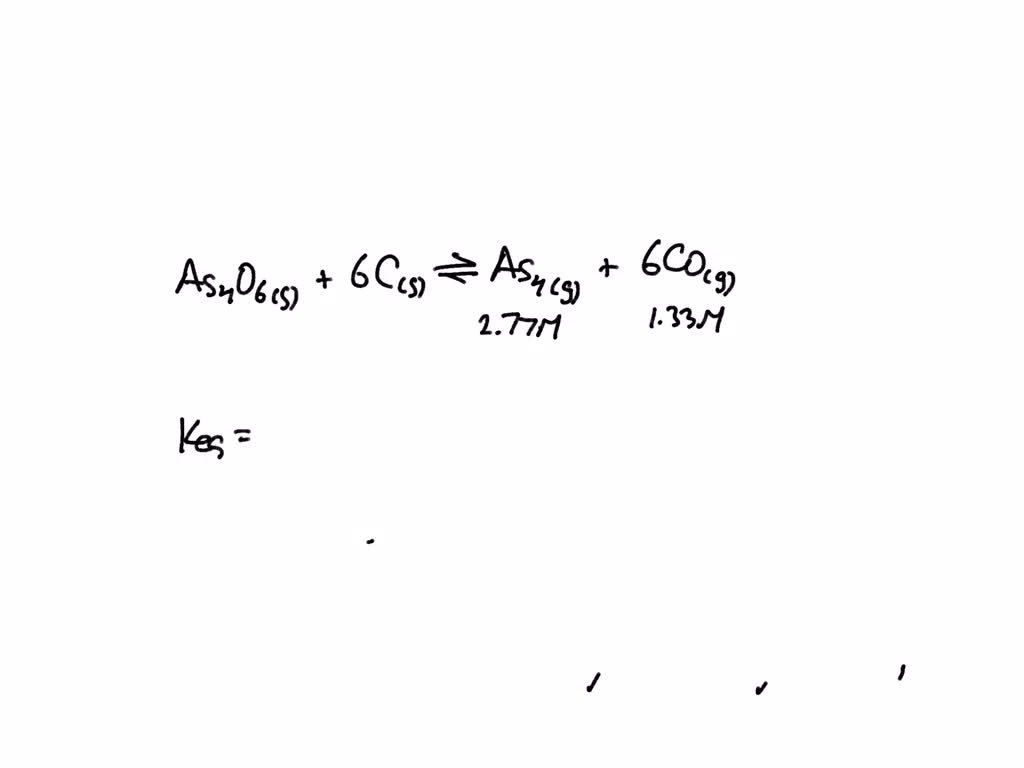 SOLVED: Arsenic can be removed from materials by first reacting the ...
