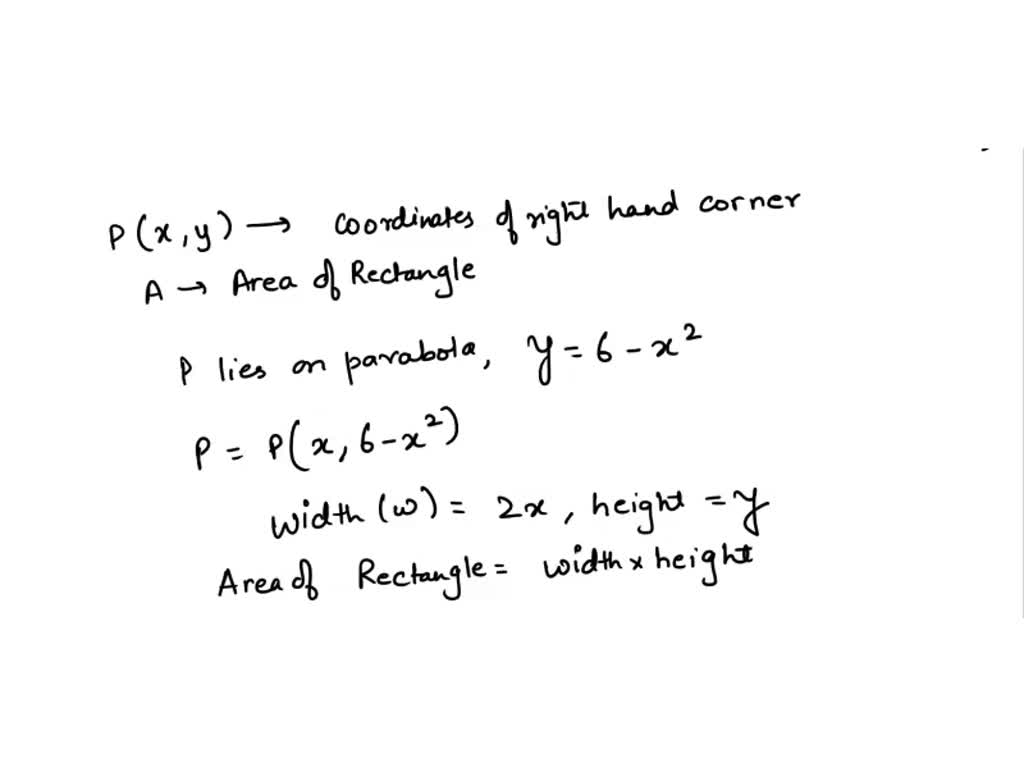 SOLVED: Arectangle is inscribed with its base on thex-axis and its ...