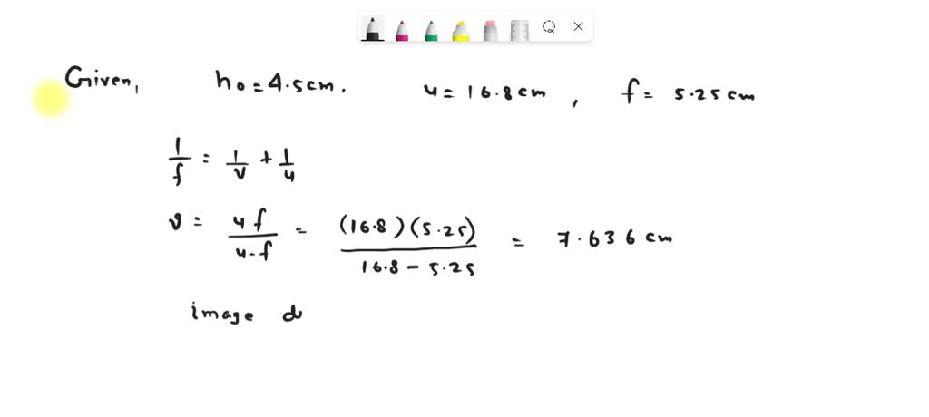 SOLVED: A (7.20 + 8) cm tall object is placed in front of a convex lens. As a result, an image ...