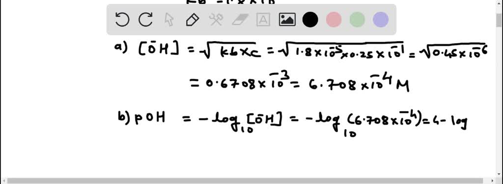SOLVED: calculate the pOH and pH of a 0.025 M solution of CH3COOH ...