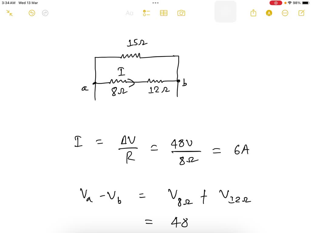 A 15 Ω resistor is connected in parallel with a series combination of ...