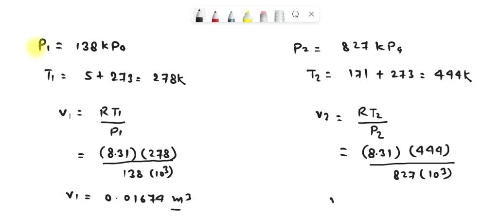 SOLVED: During the polytropic process of an ideal gas, the state ...