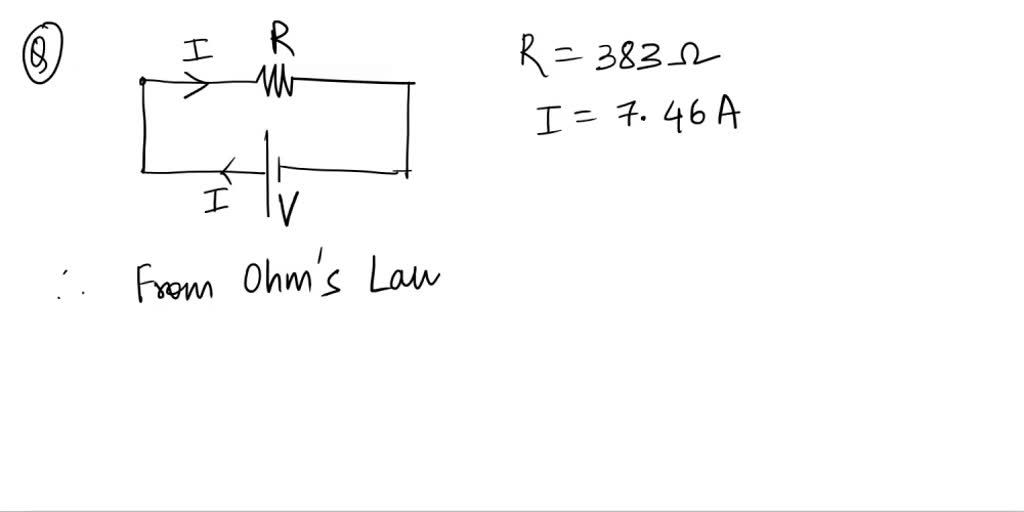 SOLVED: A 383 Ohm resistor has a 7.46 Ampere current running through it ...