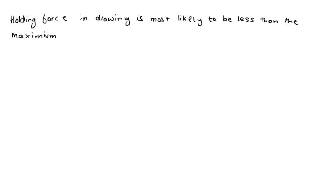 SOLVED: 23. The holding force in drawing is most likely to be (a ...