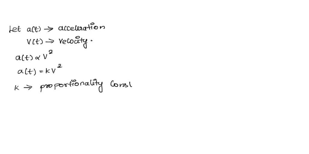 Solved Write Differential Equation That Fits The Physical Description