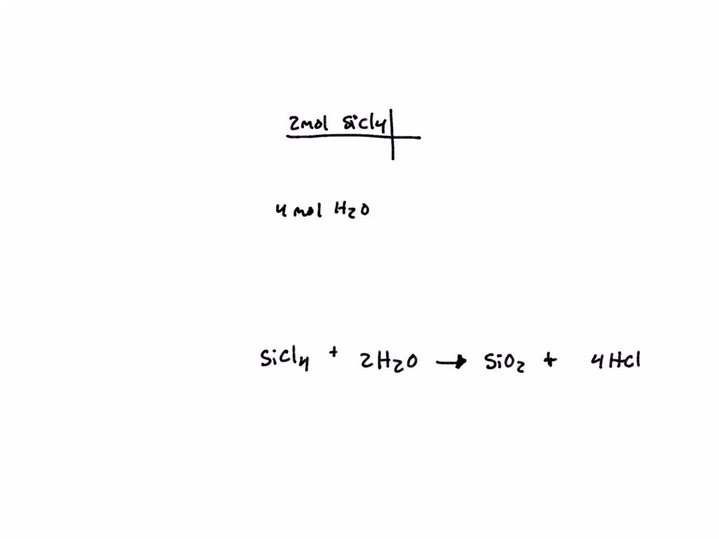 SOLVED: If 1.22 g of silicon tetrachloride react, how many grams of ...