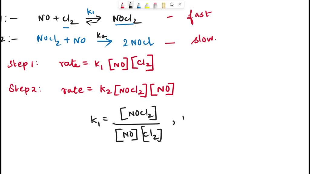 SOLVED: The detailed mechanism for the reaction is not known but one ...