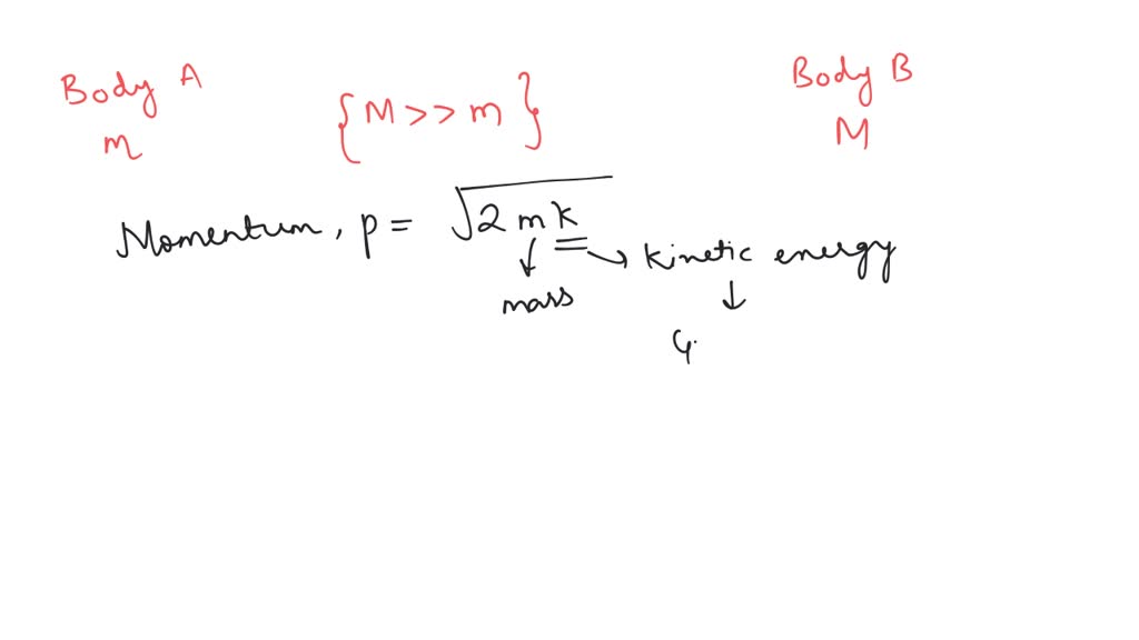 SOLVED: Two bodies A and B of masses m and M (M? m) have same kinetic energy. Which body will ...