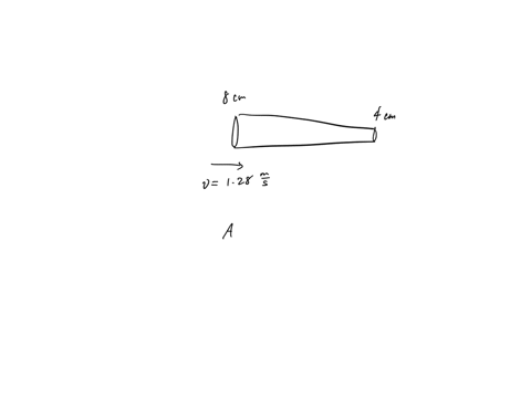 An incompressible fluid flows steadily through a pipe that...