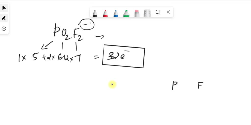 SOLVED: Draw the Lewis structure for PO2F2-1. How many total valence ...