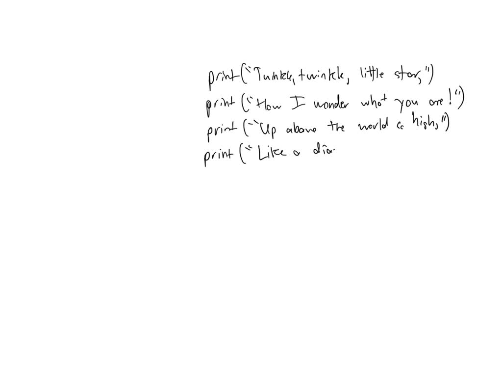 Solved Write A Python Program To Print The Following String In A Specific Format See The