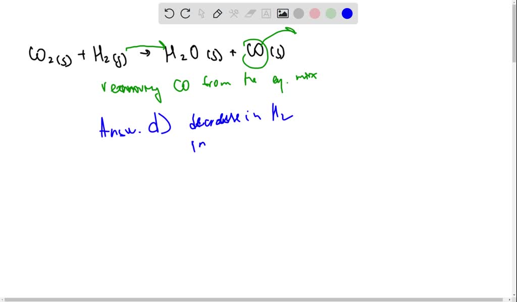 SOLVED: CO2 and H2 are allowed to react until an equilibrium is established as follows: CO2(g ...