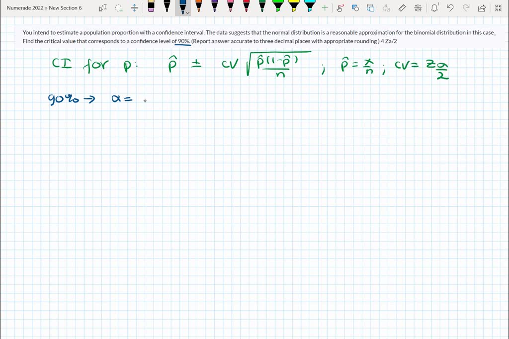 SOLVED: You intend to estimate a population proportion with a ... SOLVED: You intend to estimate a population proportion with a ...