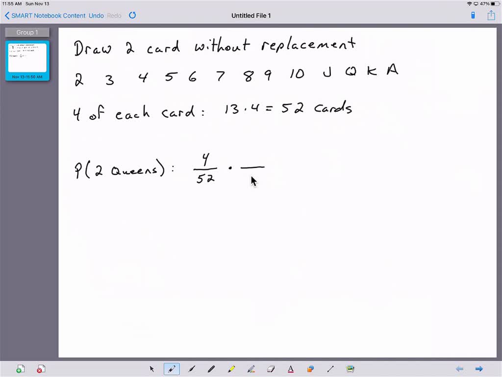 SOLVED: When two cards are drawn from a well shuffled deck of playing ...